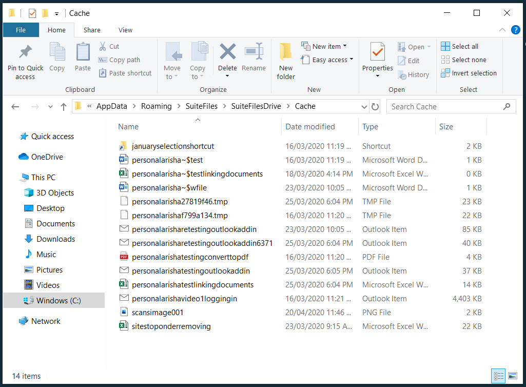 How do I clear my SuiteDrive Cache?