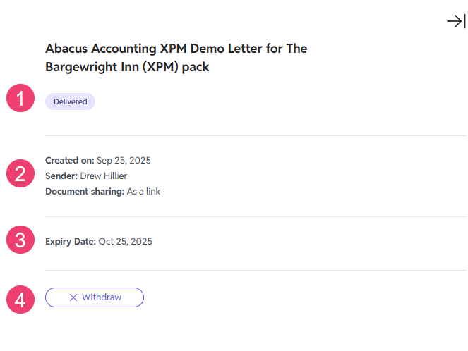 How to view details of a document signing request