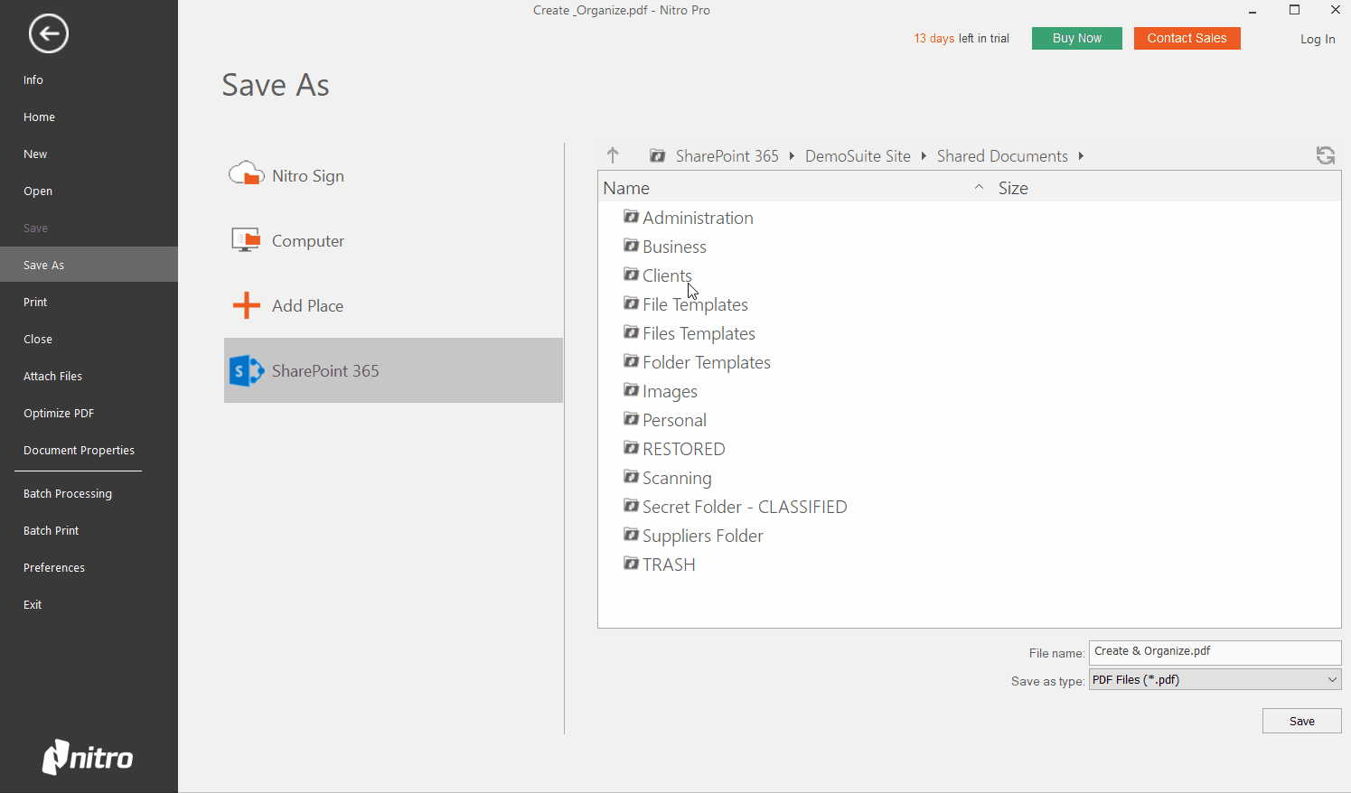 How to use SuiteFiles in Nitro Pro
