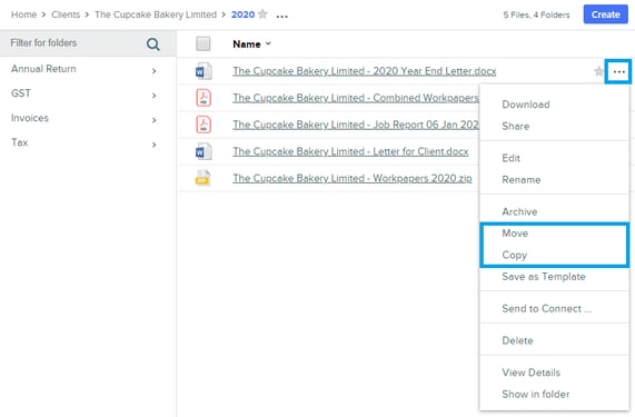 How to move or copy files