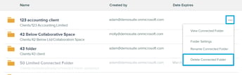 How do I manage my connected folders?