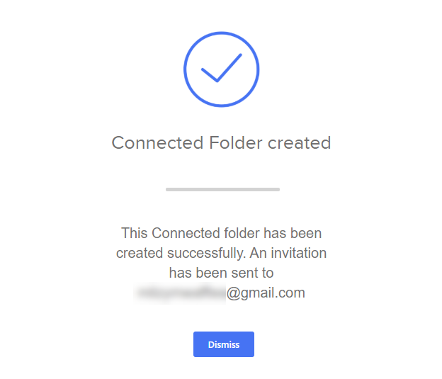 How do I create a connected folder to share with my client?