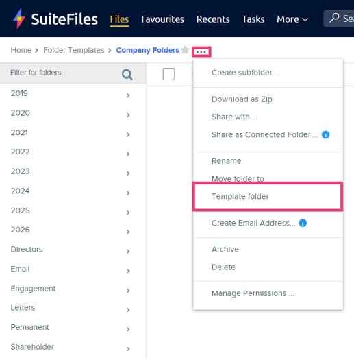 Creating Folder Templates