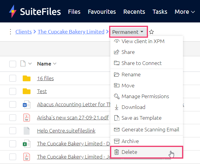 How to delete folders