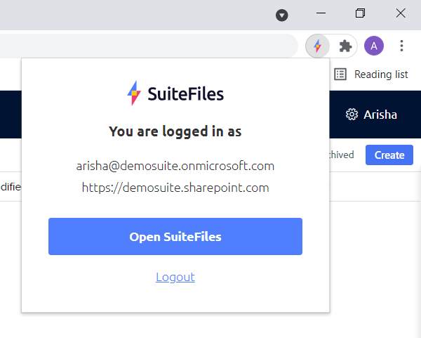 Installing the SuiteFiles Chrome extension