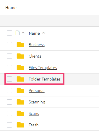How to edit Folder Templates