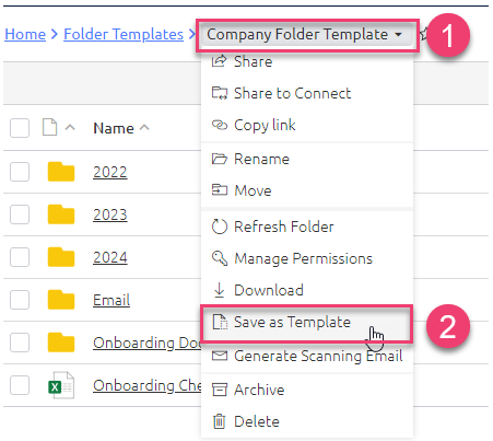 How to edit Folder Templates