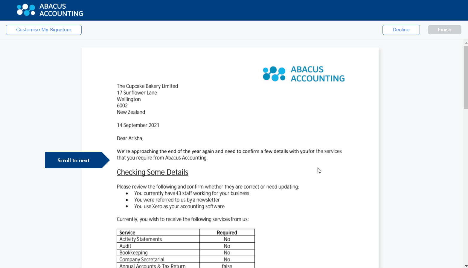 How do I sign a document?