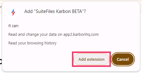 Installing the SuiteFiles Chrome extension