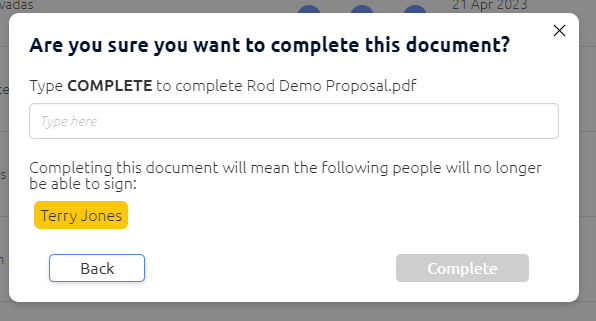 How do I manage documents sent for signing?