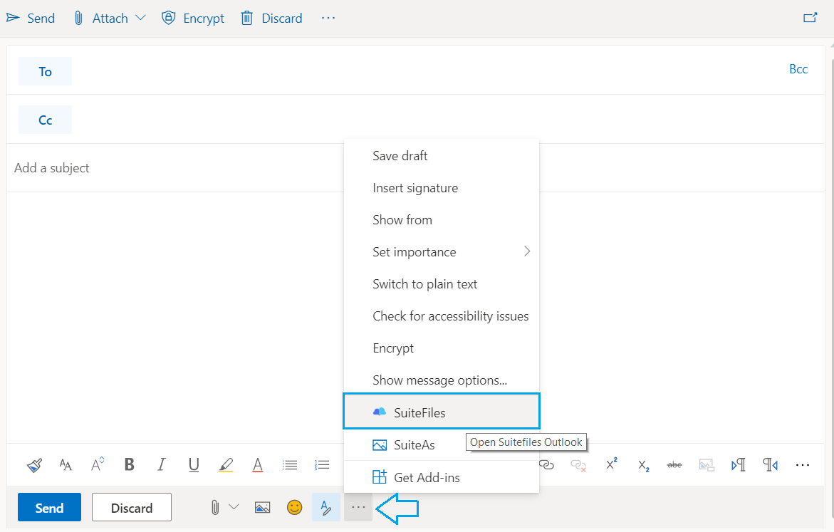 SuiteFiles Outlook app for the Outlook Web App
